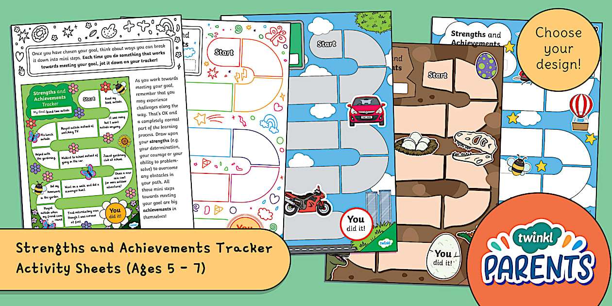 Strengths and Achievements Tracker Activity Sheets