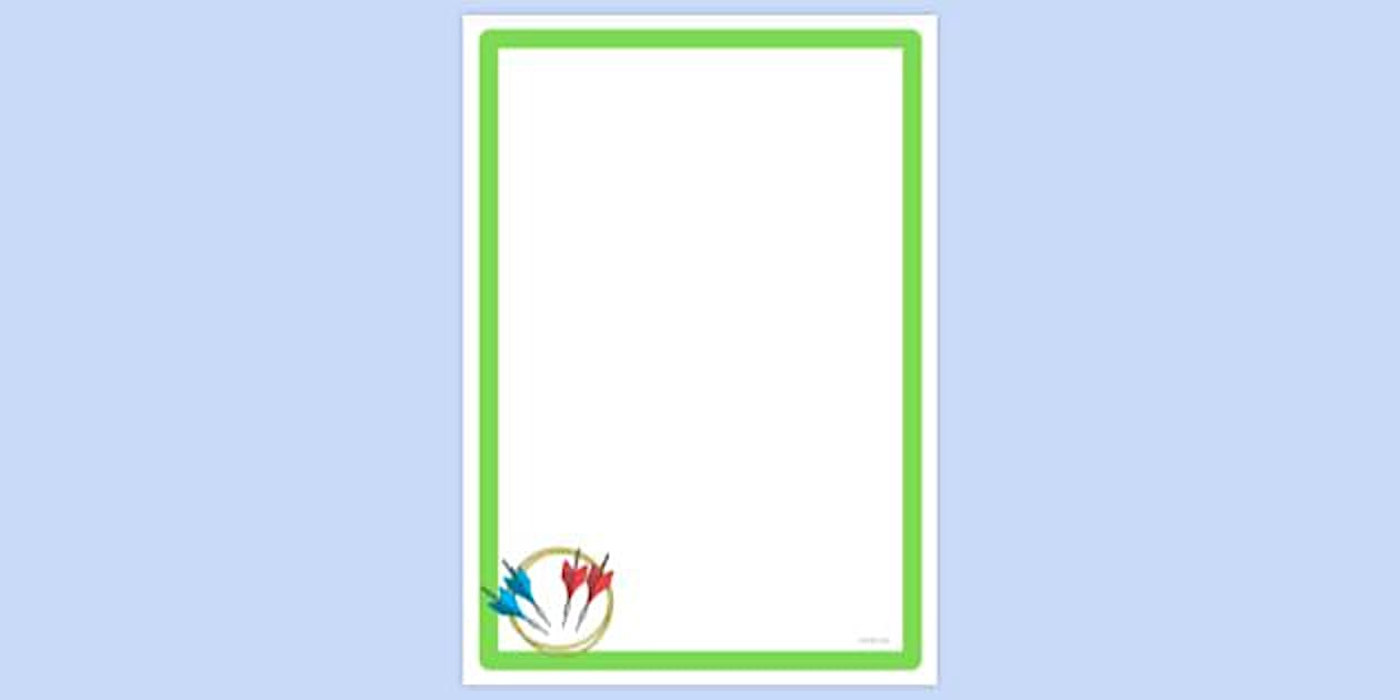 Lawn Darts Page Border | Page Borders | Twinkl