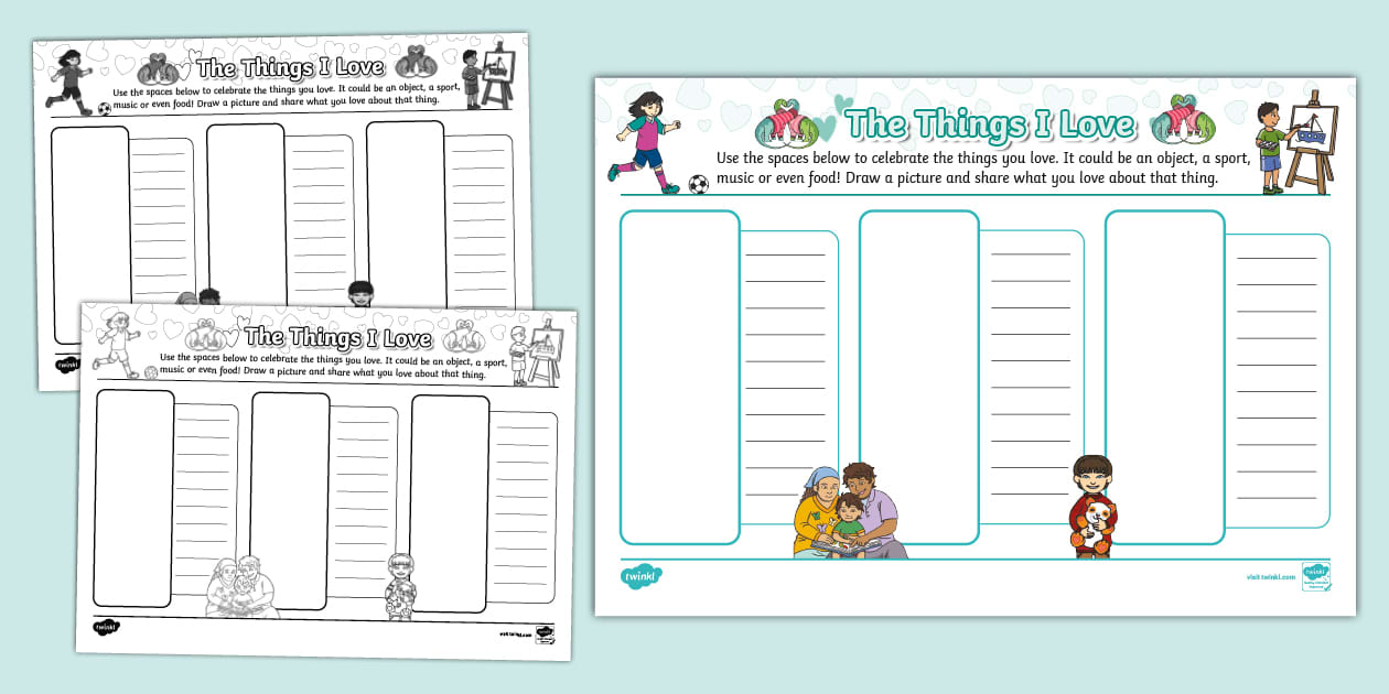 KS1 The Things I Love Writing Activity (teacher made)