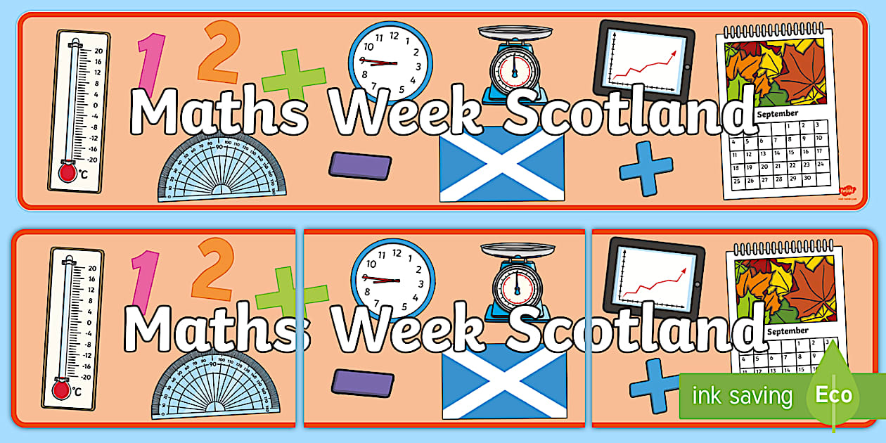 Maths Week Scotland Display Banner (teacher made) - Twinkl