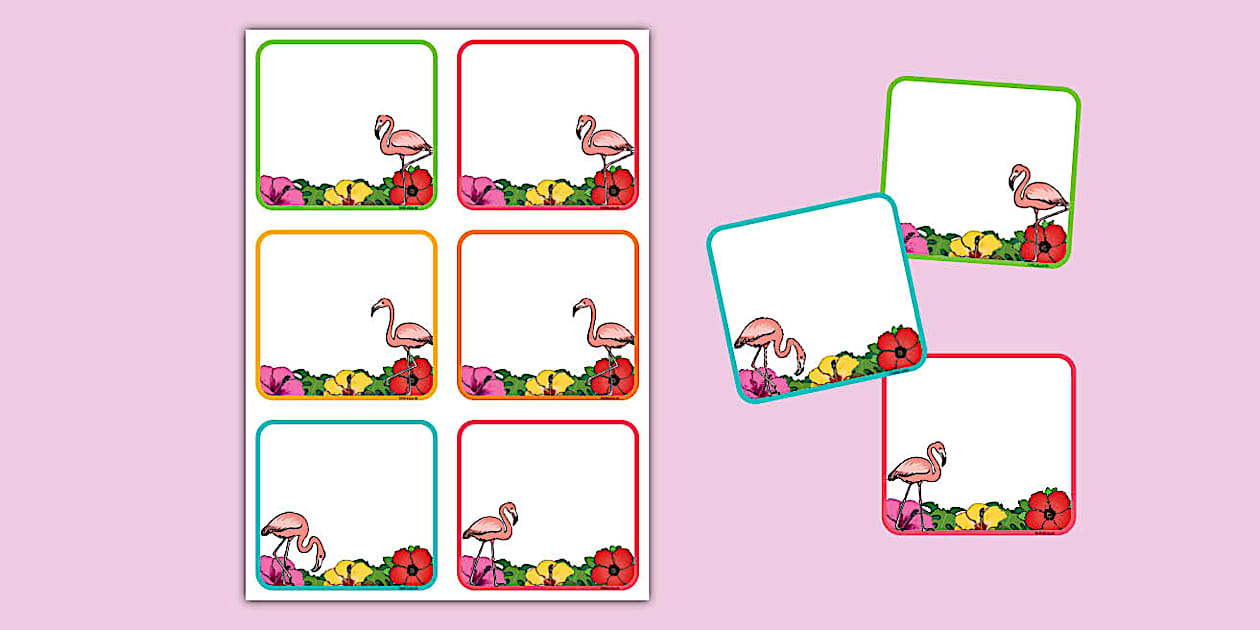 Flamingo Peg Labels (teacher made) - Twinkl