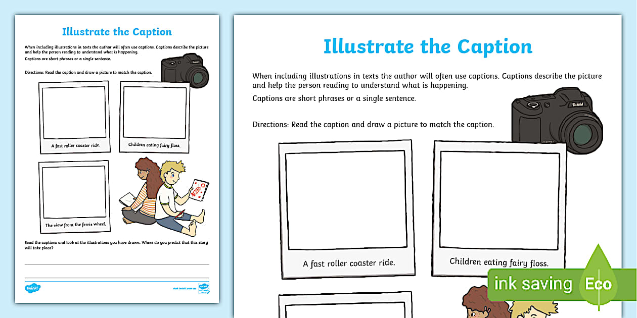 Illustrate the Caption (Inclusion/EAL) - Twinkl