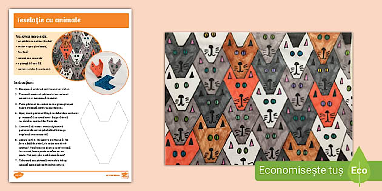 AVAP Teselație cu animale – Abilități practice - Twinkl