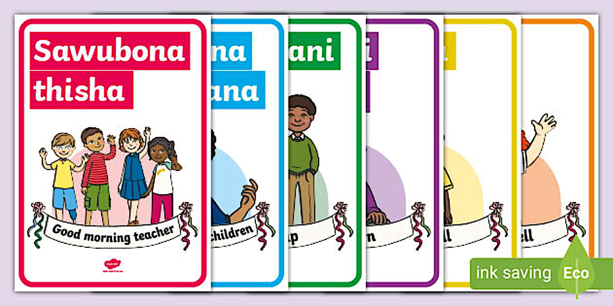 isiZulu Instructions Classroom Posters | Zulu Greetings