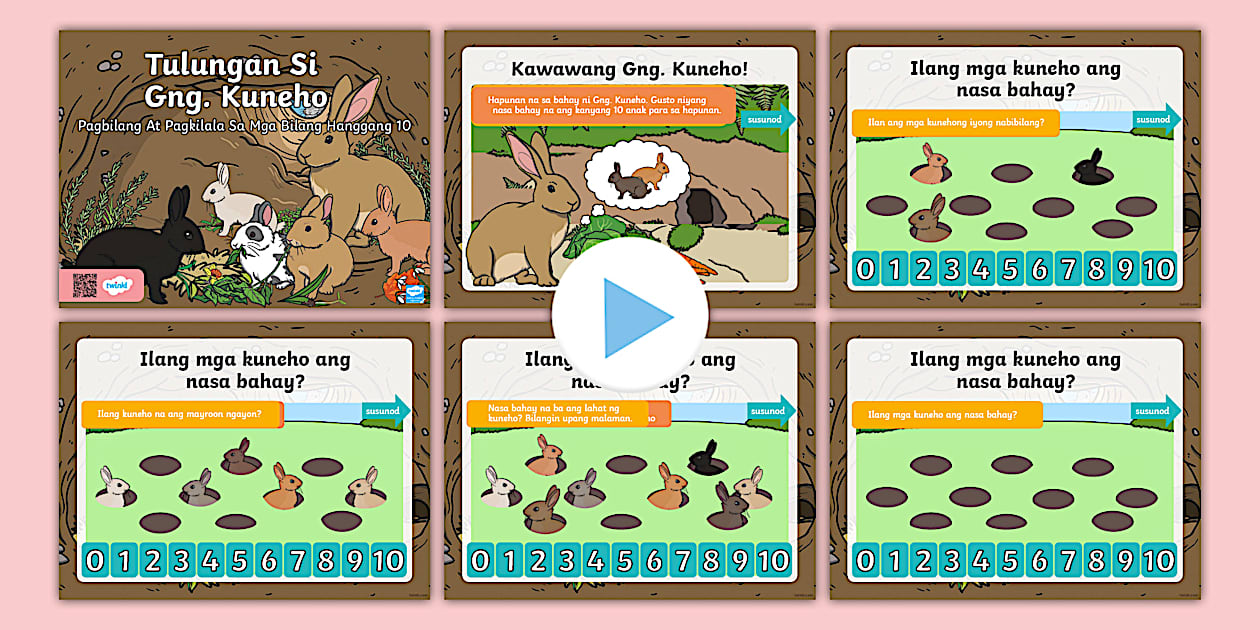 Tulungan Si Gng. Kuneho: Pagbilang At Pagkilala Sa Mga Bilang Hanggang 10