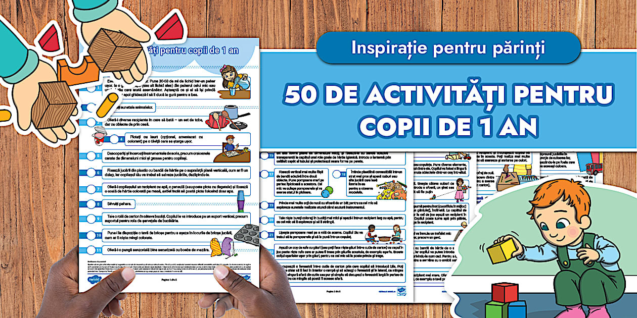 Activități bebe 1 an – 50 Idei