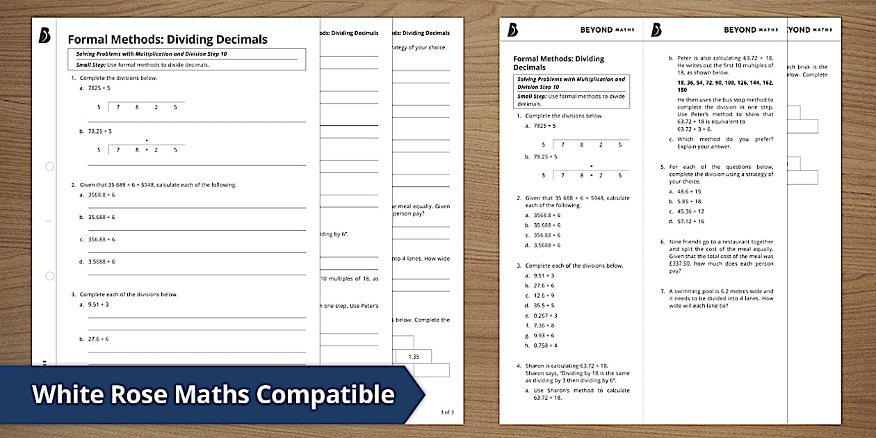 👉 Formal Methods: Dividing Decimals (teacher made)