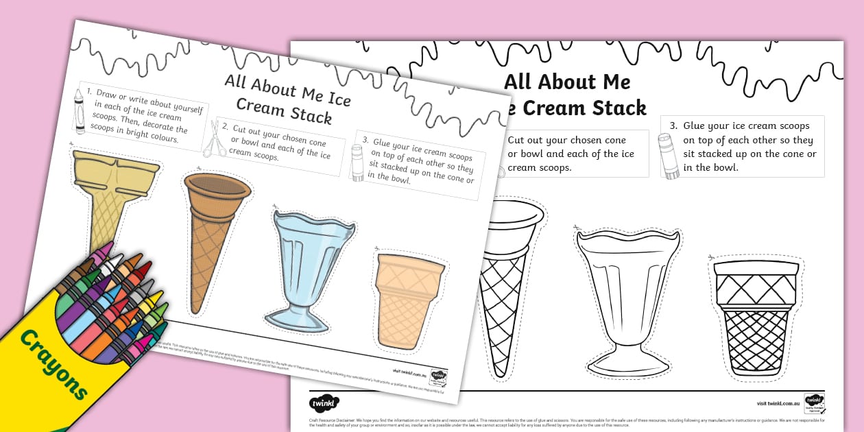 All About Me Ice Cream Stack (teacher made) - Twinkl
