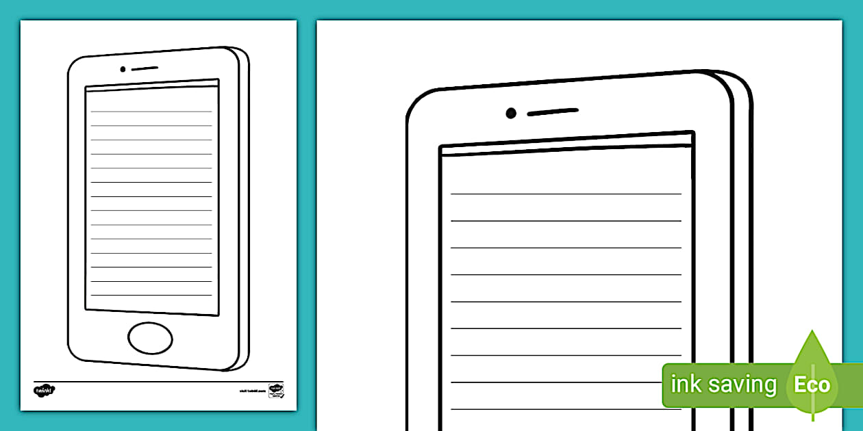 Phone Writing Template (Teacher-Made) - Twinkl