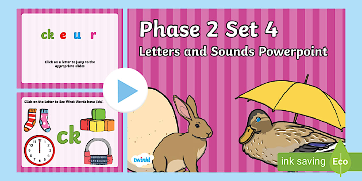 SA Phase 2 Set 4 PowerPoint Letters and Sounds - Twinkl