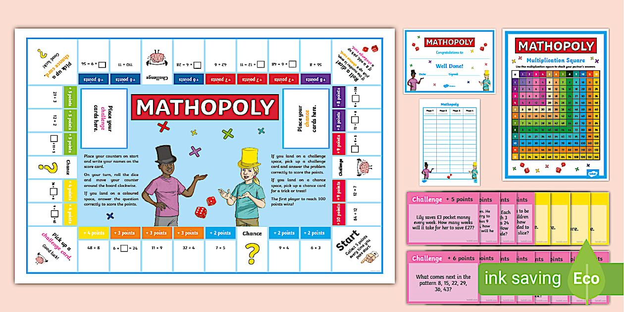 👉 KS2 Mathopoly Times Tables and Division Facts Game