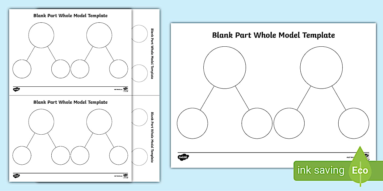 Editable Blank Part Whole Model Template - Twinkl