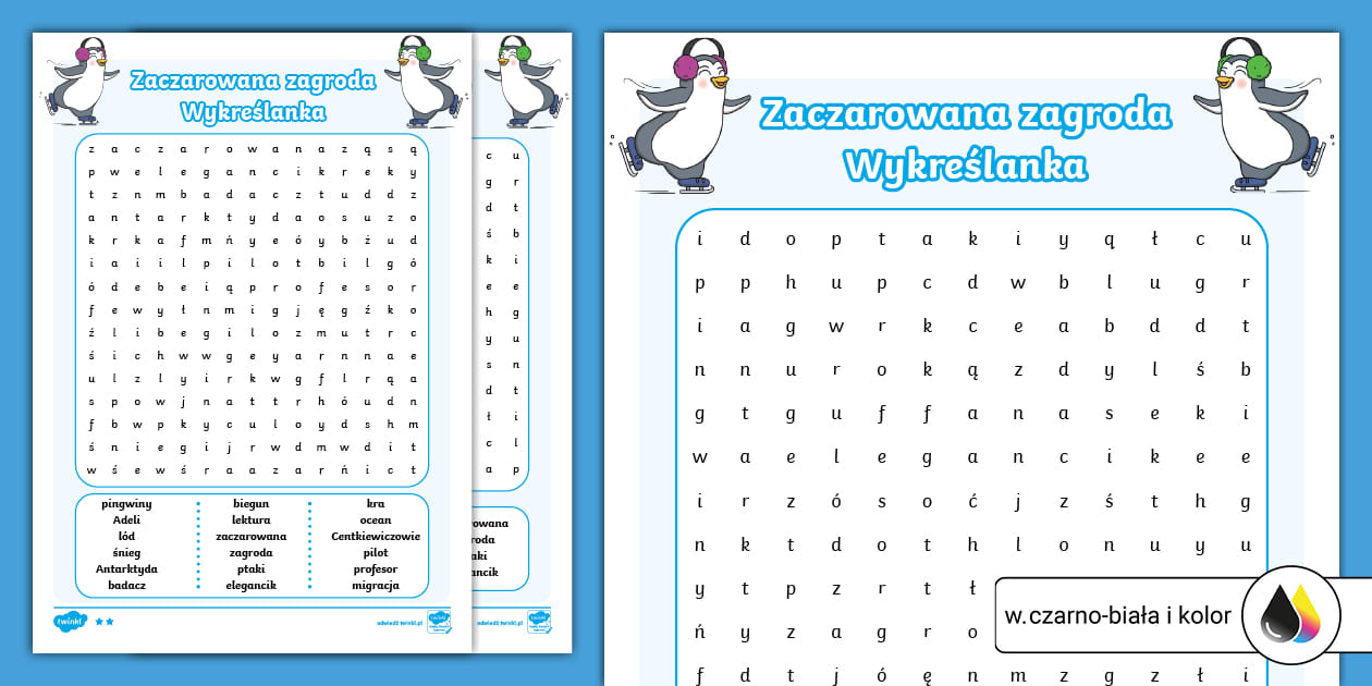 Zaczarowana zagroda | Wykreślanka | Lektura (teacher made)