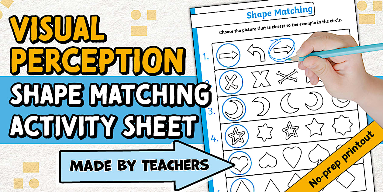 Shape Matching Activity Sheet