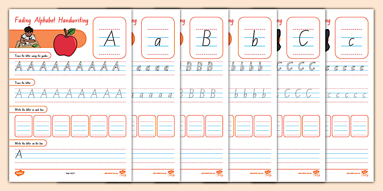 Fading Letters - Activity Booklet | Twinkl Australia