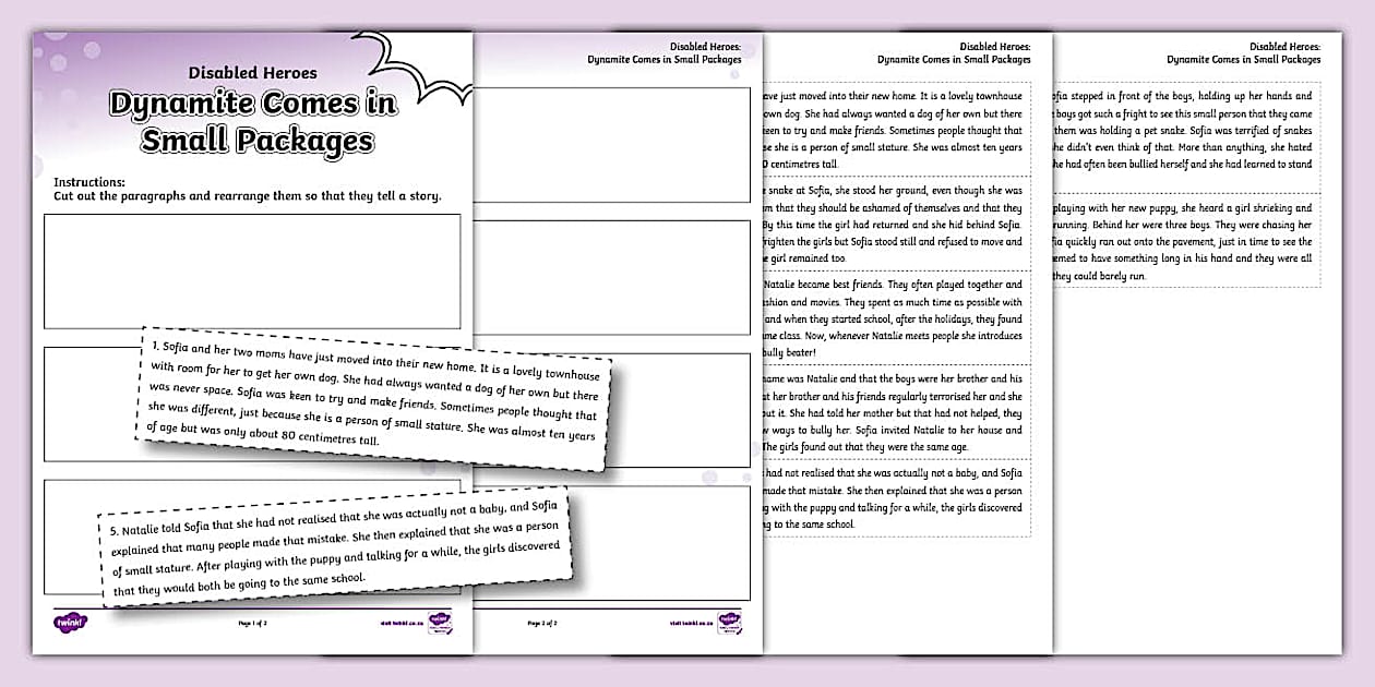 Disabled Heroes-Dynamite comes in Small ..-Correct Order-Act Sh