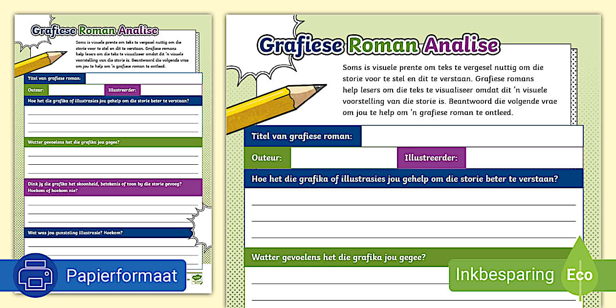Grafiese Roman Analise (teacher made) - Twinkl