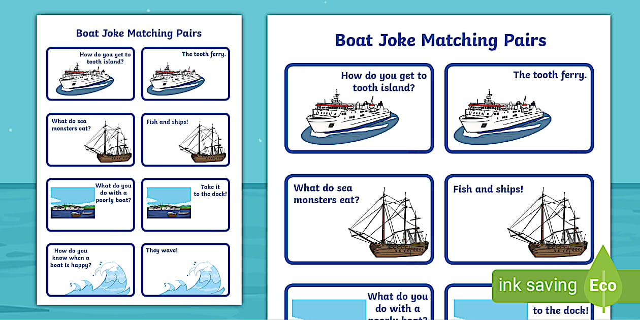 Boat Joke Matching Pairs (Lehrer gemacht) - Twinkl