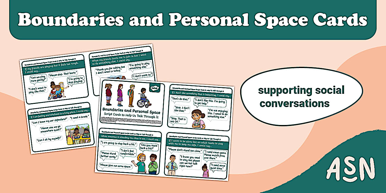 Boundaries and Personal Space Conversation Script Cards