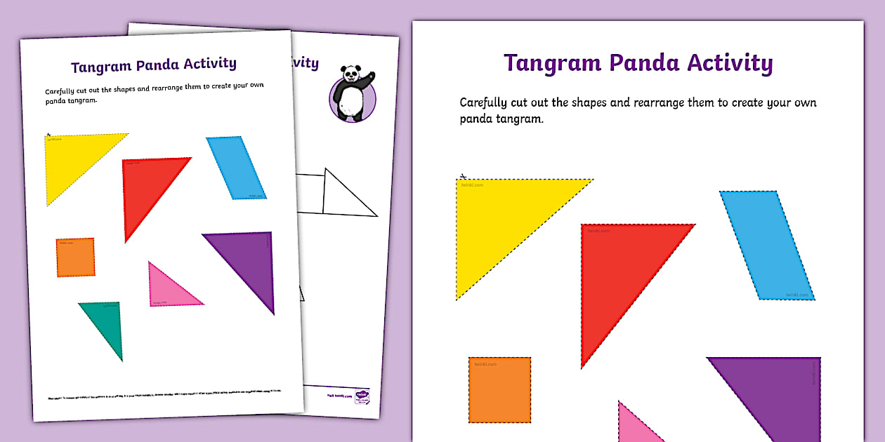 👉 Tangram Panda Activity Puzzle (teacher made) - Twinkl