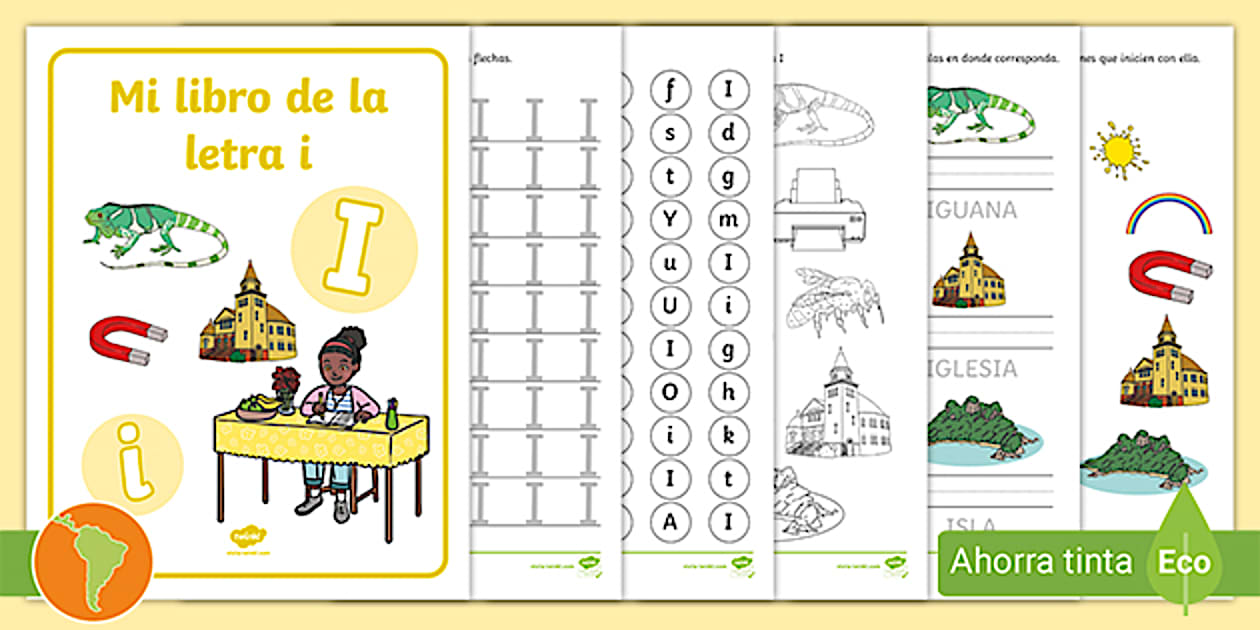 Editable Mi libro: La letra I (teacher made) - Twinkl