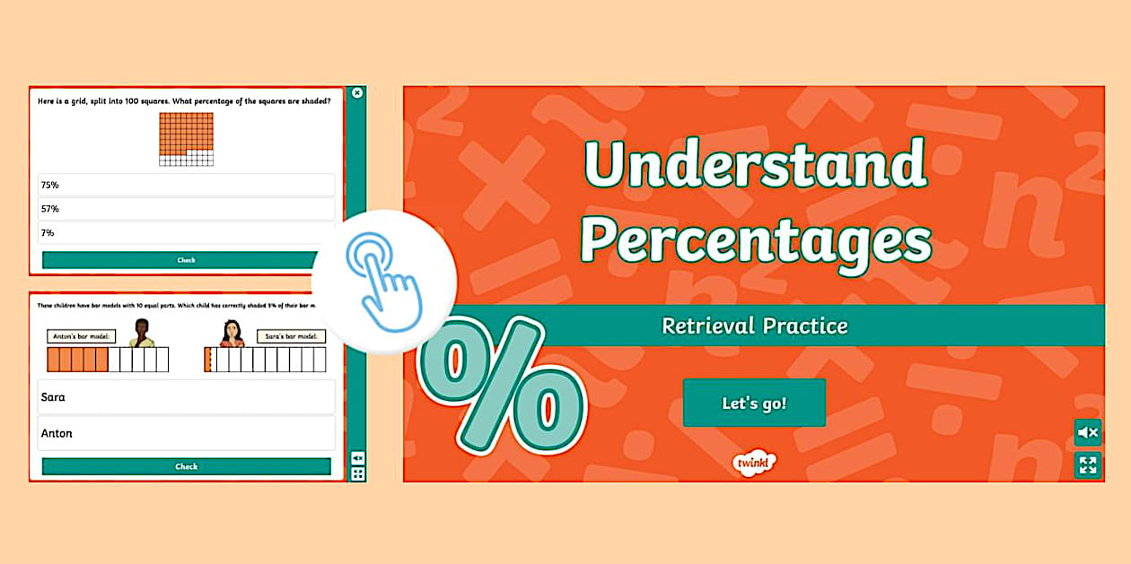 👉 Retrieval Practice: Understand Percentages Maths Interactive Quiz