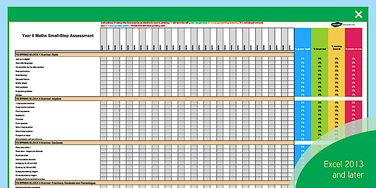 👉 Year 6 WRM 3.0 Spring Term Small-Step Assessment Tracker