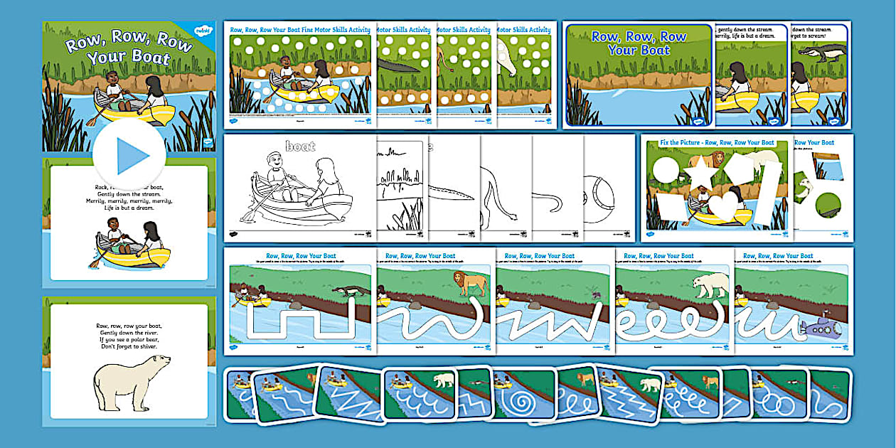 Row, Row, Row Your Boat Resource Pack (teacher made)