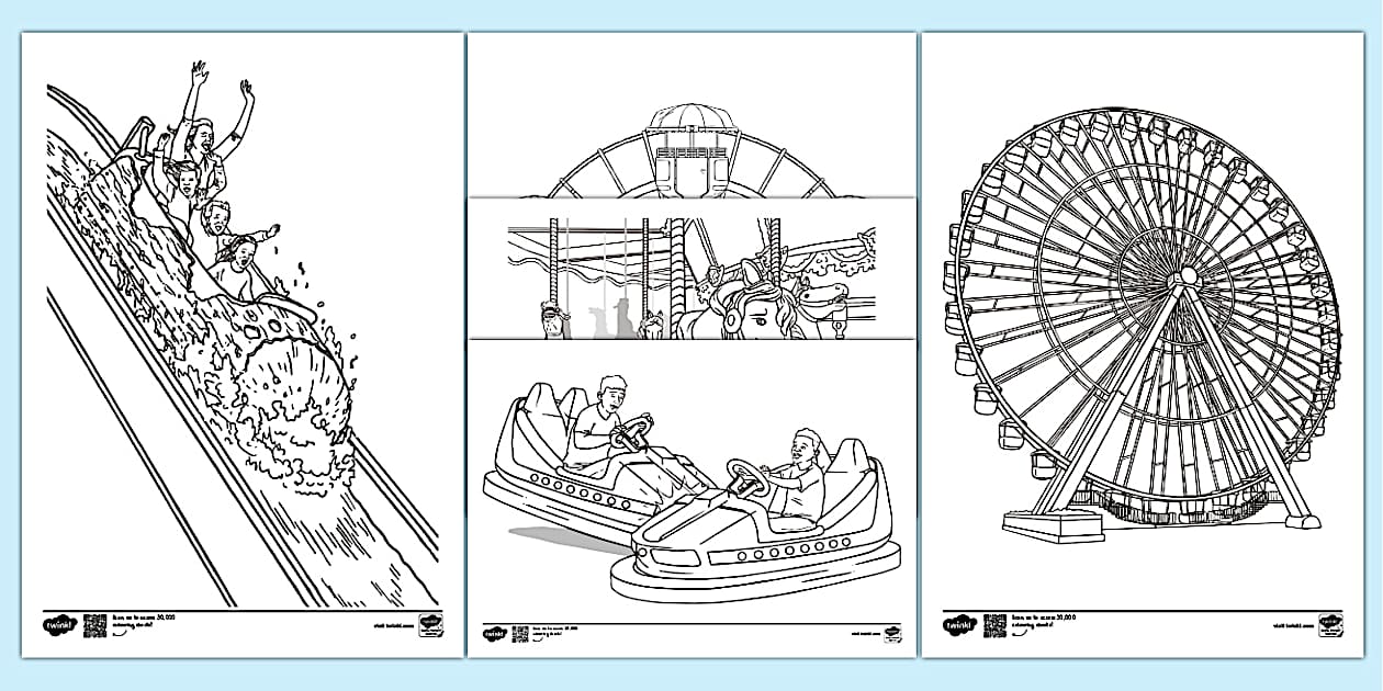 Fairground Colouring Pages | Colouring Sheets | Twinkl
