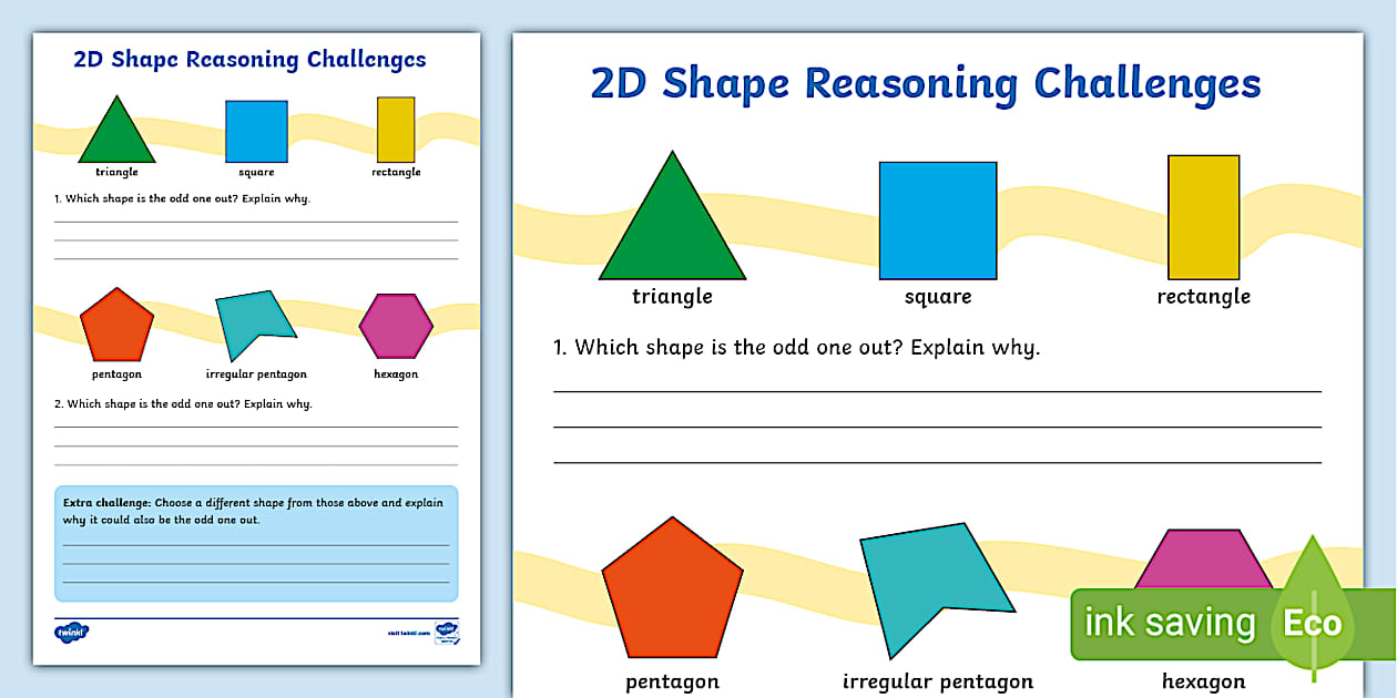 👉 2D Shape Reasoning Challenges (teacher made) - Twinkl
