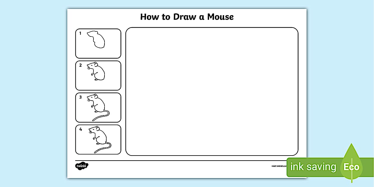 How to Draw a Mouse (teacher made) - Twinkl