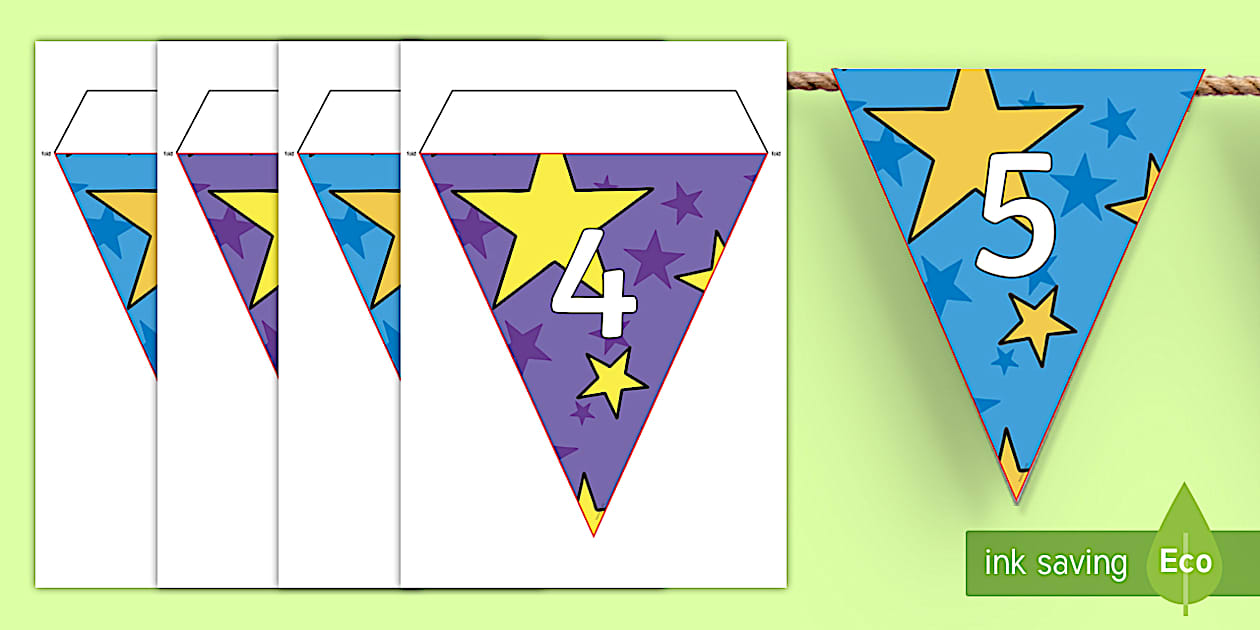 Numbers 0-100 on Magic Maths Area Display Bunting - numeracy
