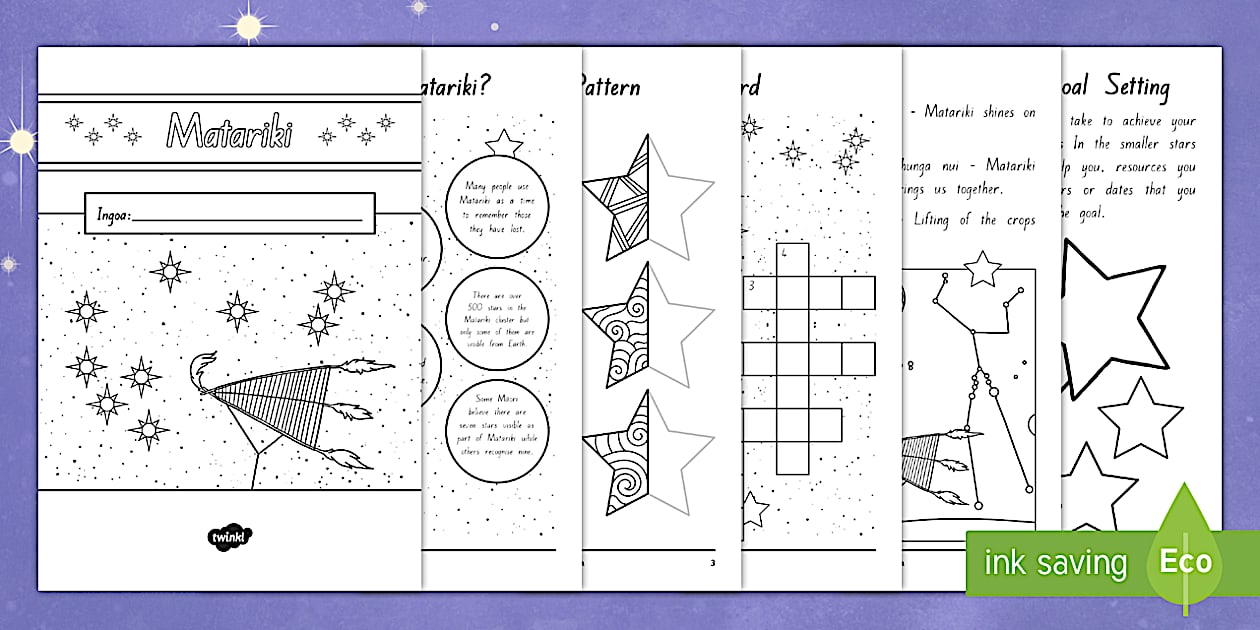 Matariki Patterns Activity Booklet