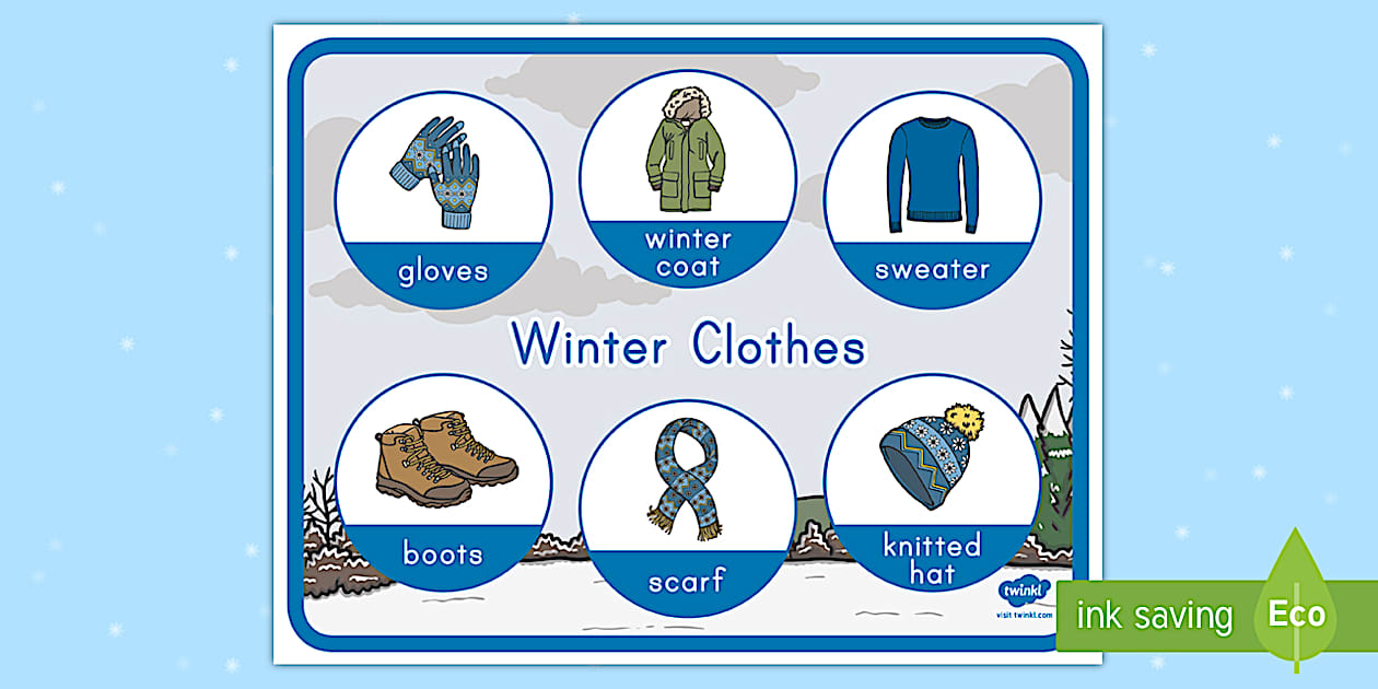 Winter Clothes Printable | Winter Season | Twinkl USA