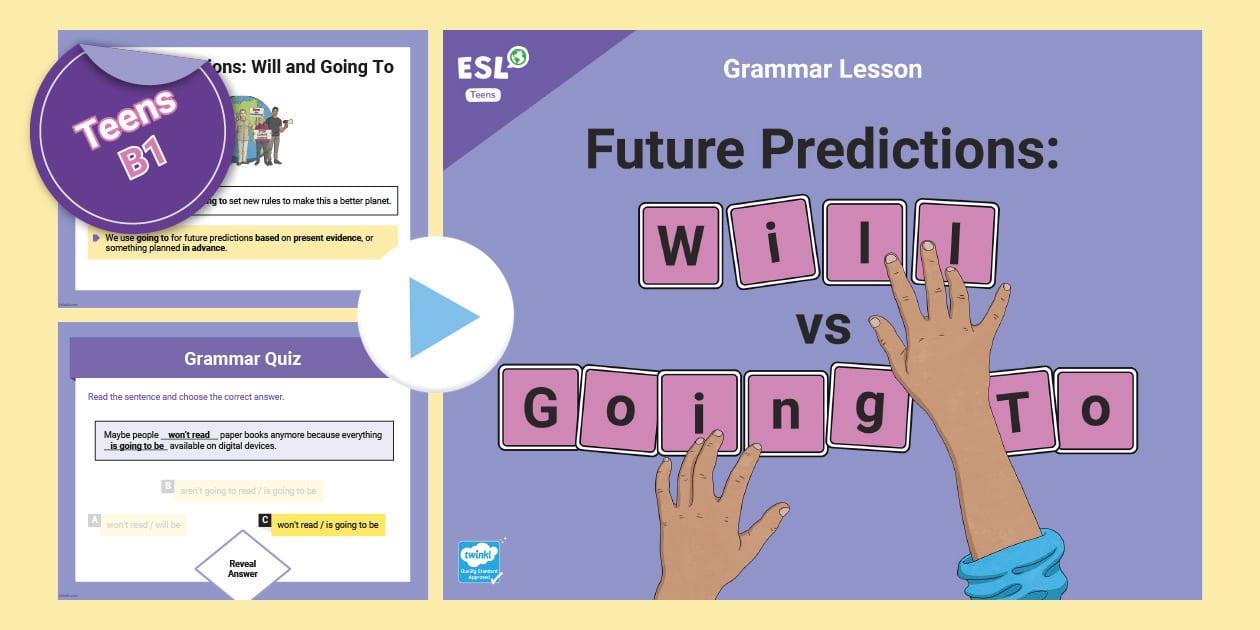 ESL Future Predictions: Will and Going To Lesson - Twinkl