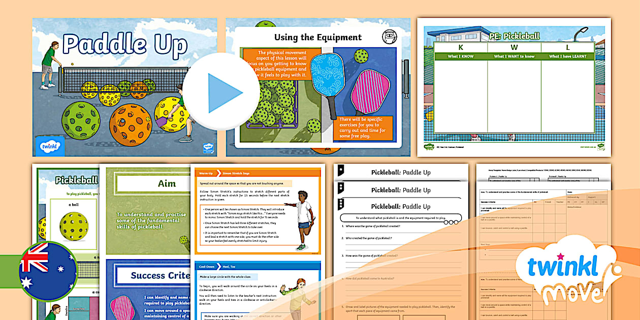 Move PE Year 3-6 Pickleball Lesson 1: Paddle Up - Twinkl