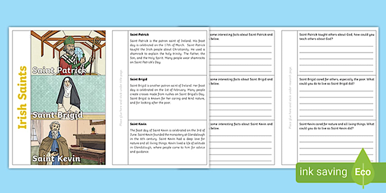 Irish Saints Activity (teacher made) - Twinkl