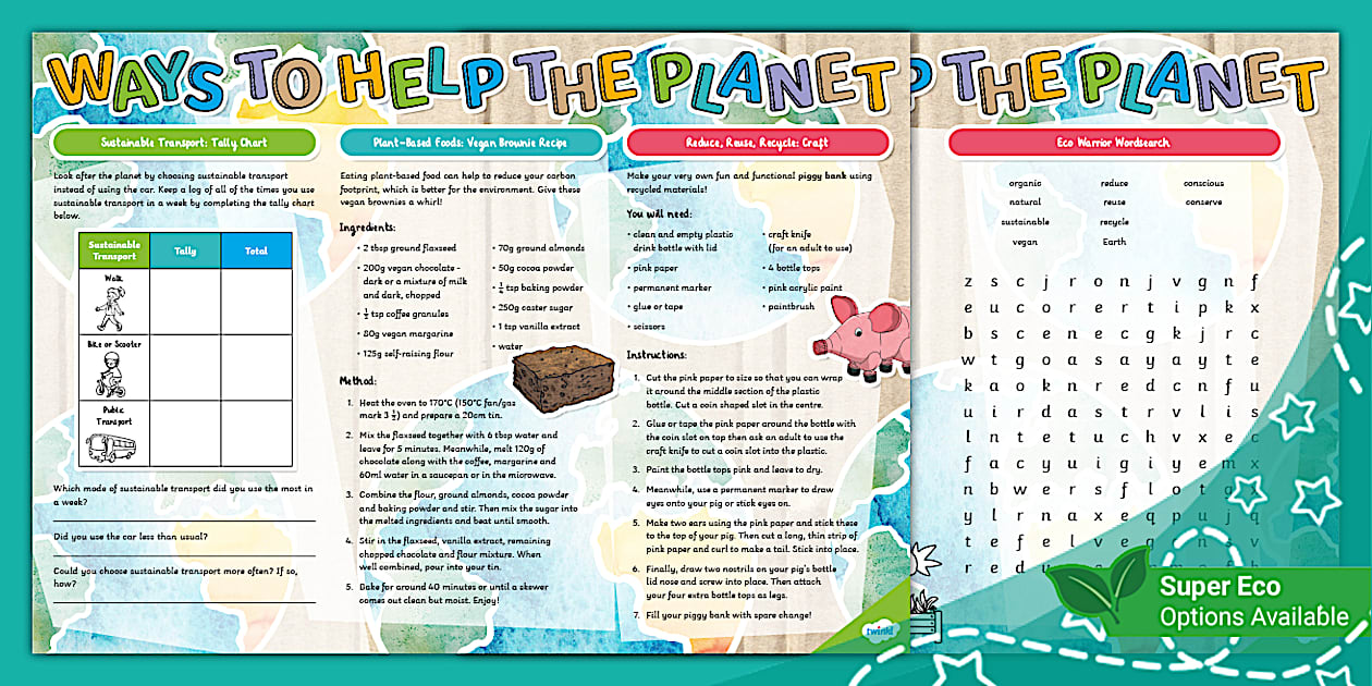 Ways to Help the Planet Activity Mat (Teacher-Made) - Twinkl