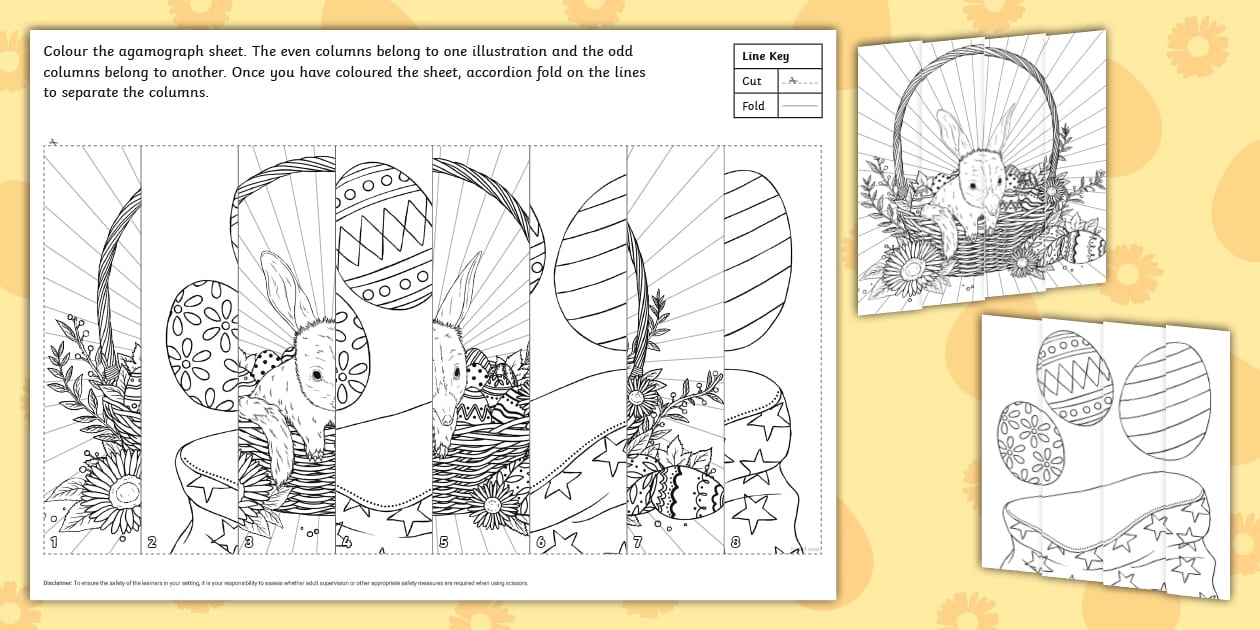 Easter Bilby Agamograph - Twinkl Colouring - Twinkl