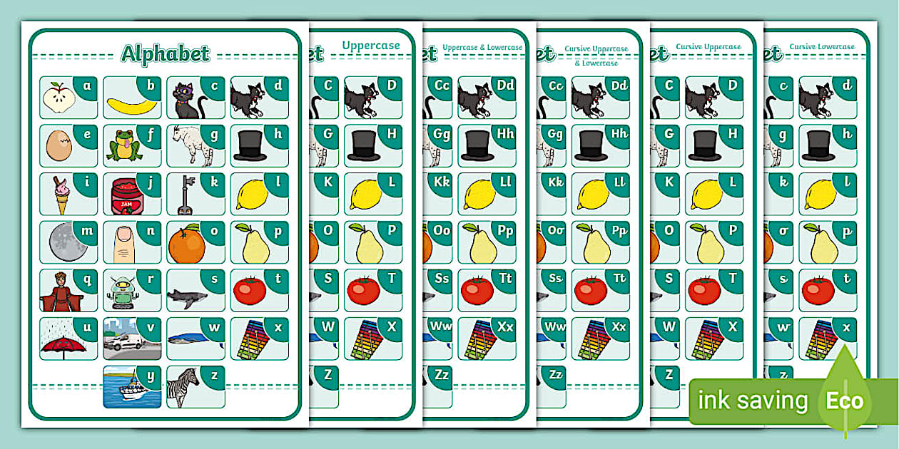 Alphabet Poster Pack (professor feito) - Twinkl