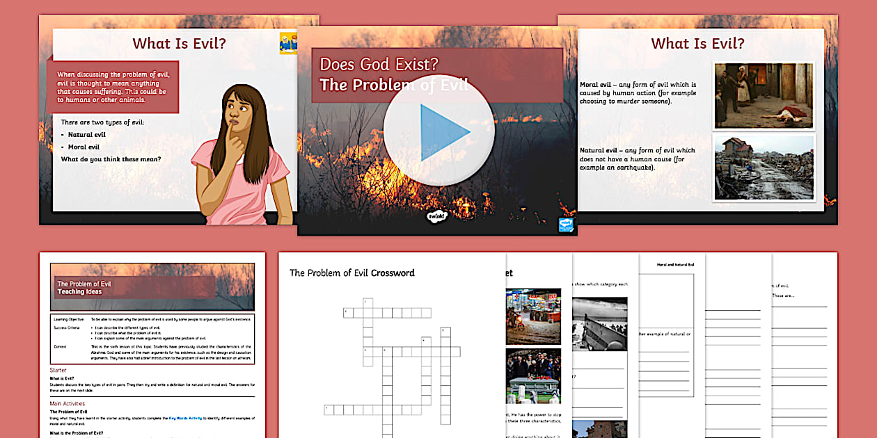 The Problem of Evil Lesson Pack - Problem of Evil; omnipotent; benevolence;