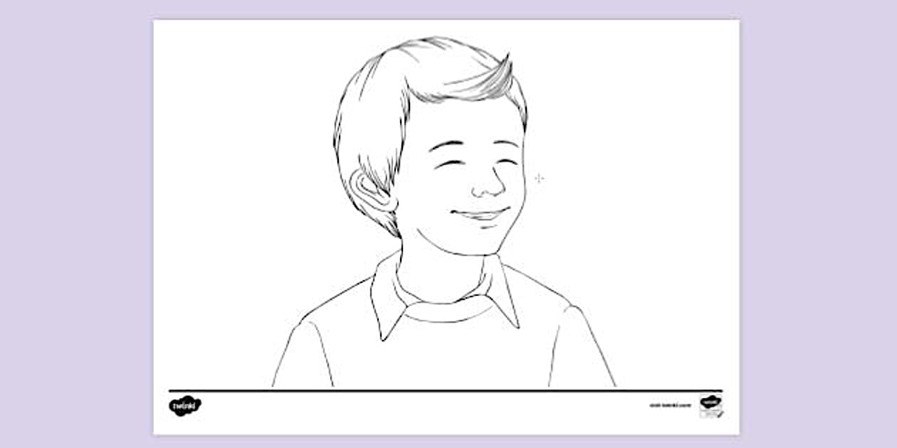 Nicholas Smiling Colouring | Colouring Sheets (Teacher-Made)