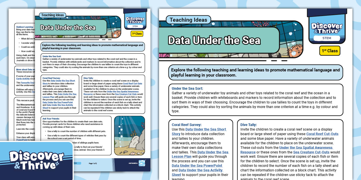 FREE! - Data Under the Sea Teaching Ideas (teacher made)