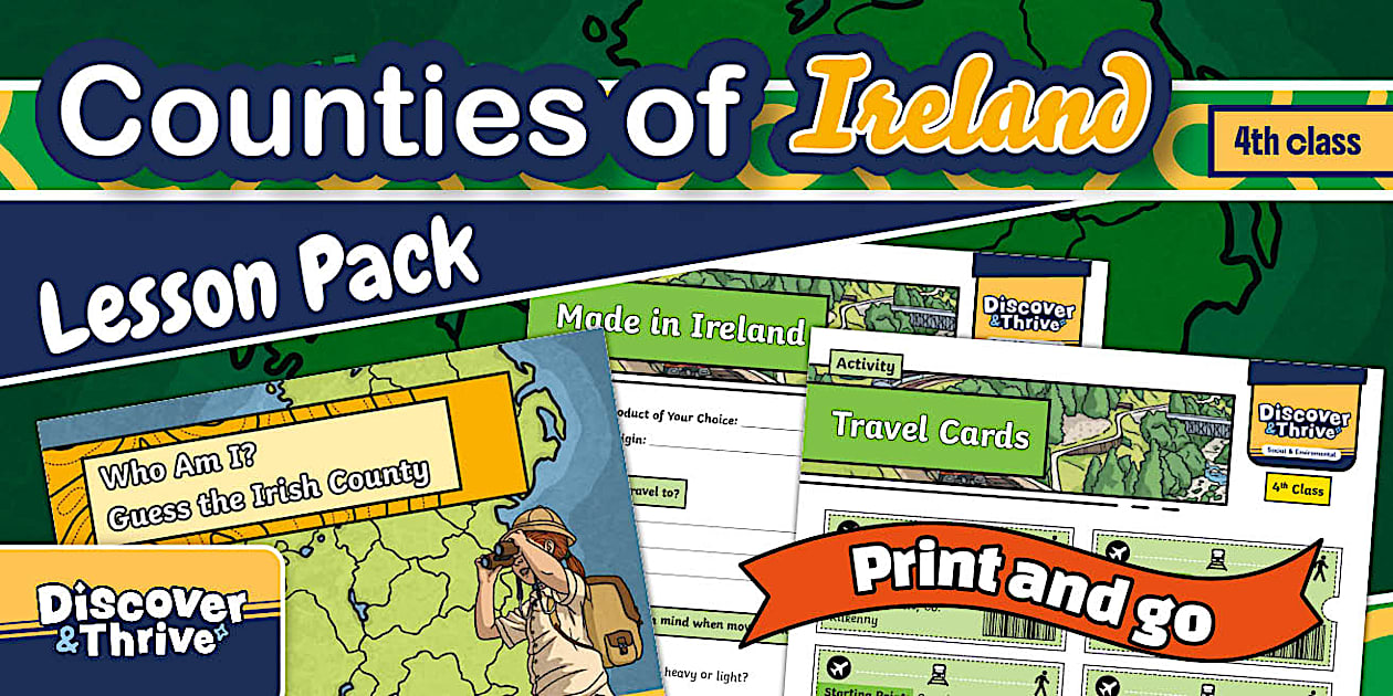 Counties of Ireland Lesson Pack (4th Class) Geography