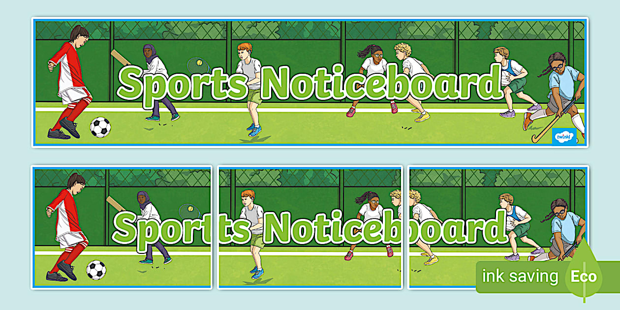 Sports Noticeboard KS2 Banner (teacher made) - Twinkl