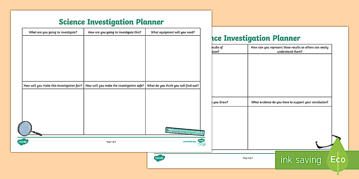 Science Investigation Recording Sheet - Twinkl