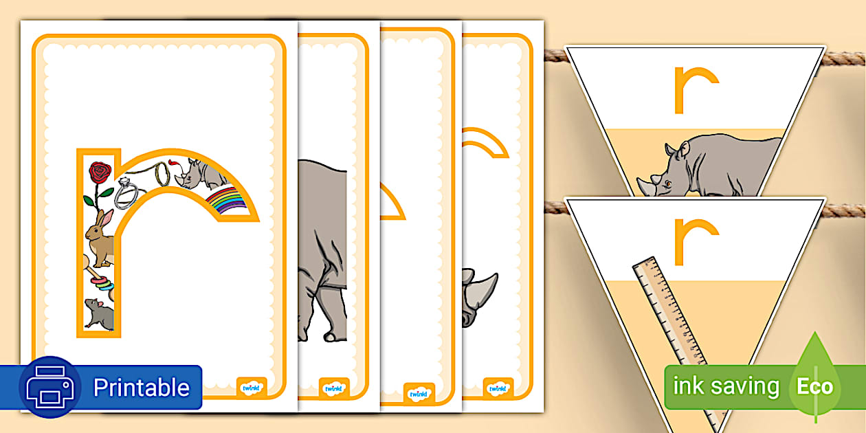Gr. R Phonics Display Posters and Bunting: R Sound - Twinkl