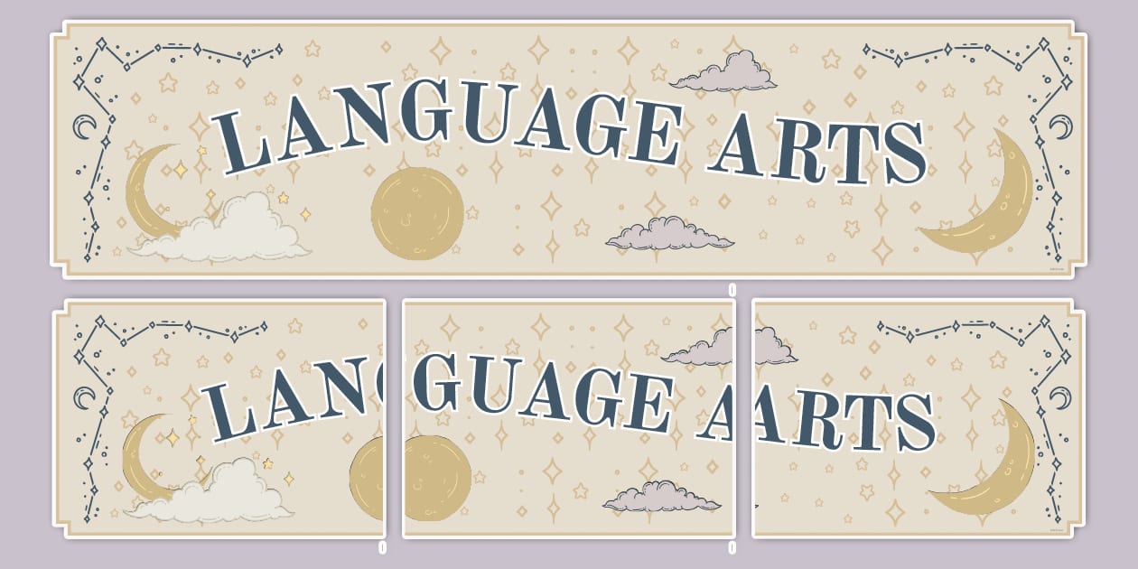 Celestial Themed Language Arts Display Banner (Teacher-Made)