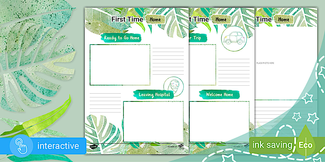 First Time Home - My Baby Journal (teacher made) - Twinkl