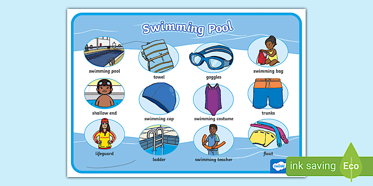 Swimming Pool Word Mat (teacher made) - Twinkl
